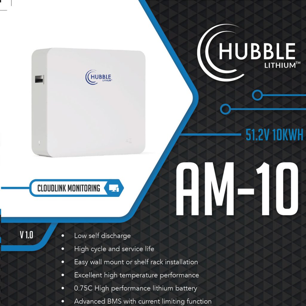 Hubble Lithium AM-10+ | 10kWh 51.2V Battery - Electra Max Electrical ...